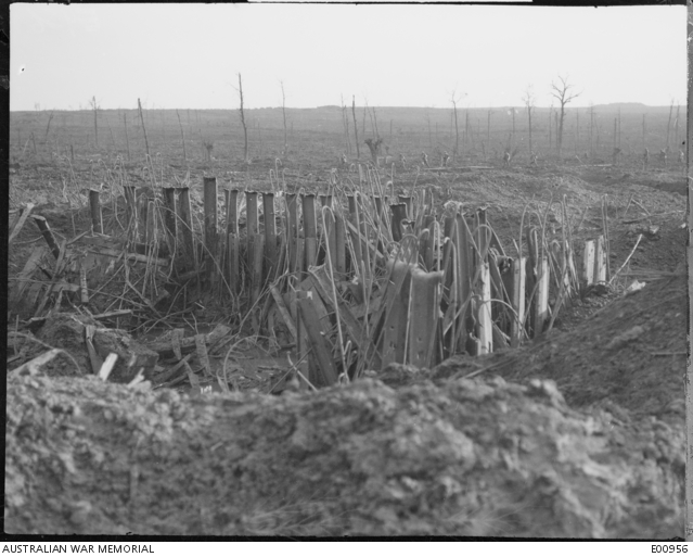 View of an uncompleted strong point used by the Germans as an ...