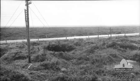 View of the Pozieres battlefield, taken from the Windmill. It was here ...