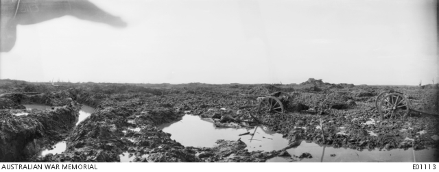 A view from Bellewaarde Ridge, towards Westhoek Ridge, in the Ypres ...