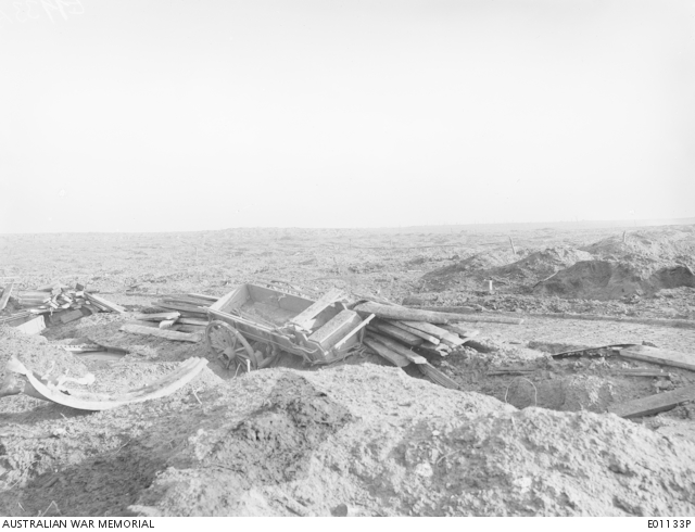 View from Bellewaarde Ridge, looking across the barren landscape ...