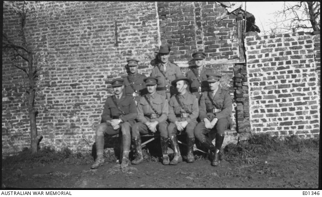 Group portrait of Major William McIntyre Davis MC and officers of the ...