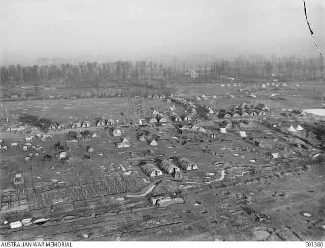 Anzac Camp in the Cafe Belge area. This camp was occupied by Australian ...