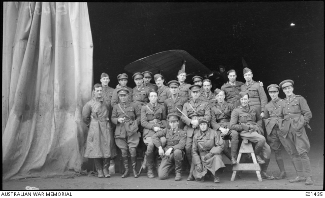Group portrait of Lieutenant Colonel (Lt Col) Watt and officers of the ...
