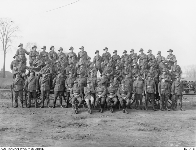 Group portrait of the 27th Company Australian Army Service Corps. Left ...