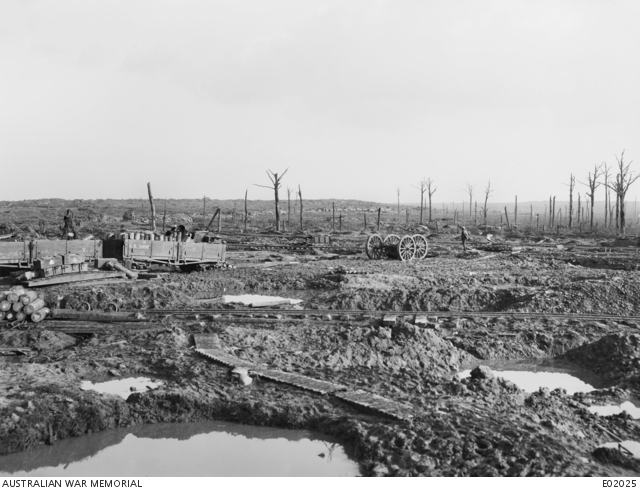 View of Bellewaarde Ridge (left) and Clapham Junction (through Chateau ...