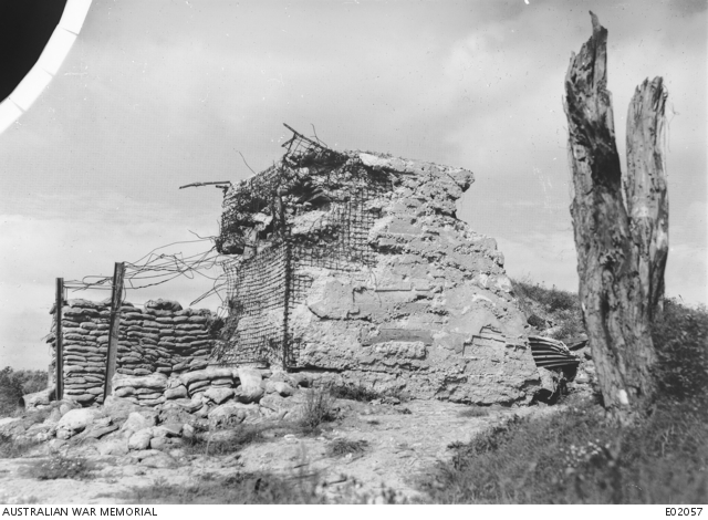 The battered concrete redoubt known as 'Gibraltar' on the battlefield ...
