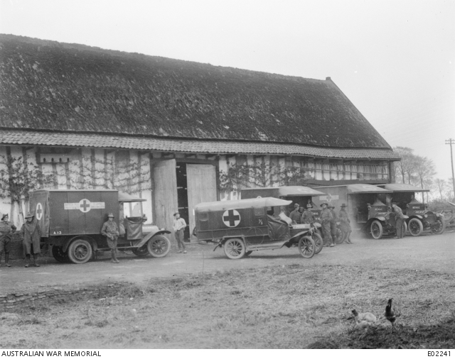 A dressing station of the 1st Division, situated in a picturesque ...