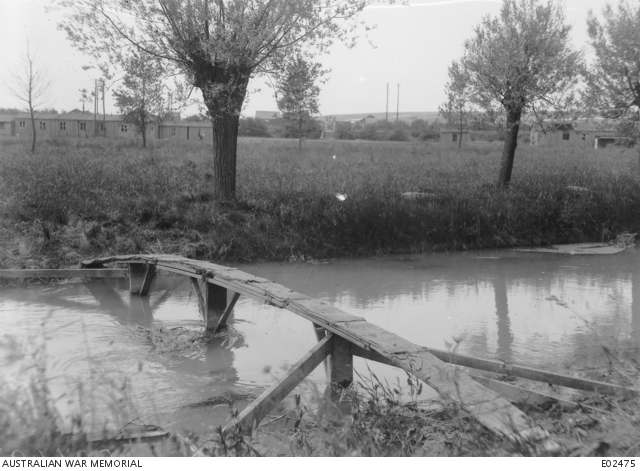 The footbridge across the Ancre, built by the 6th Field Company of ...