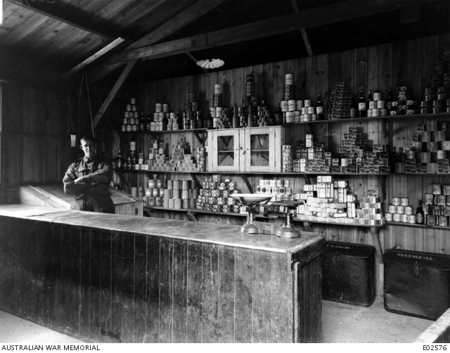 Interior view of the Steward's Store at the 3rd Australian General ...