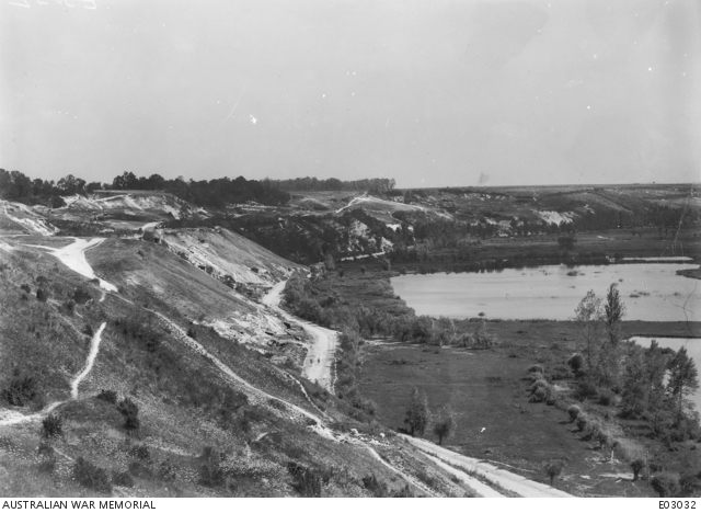 The Somme Valley and the slopes captured by the Australian troops ...
