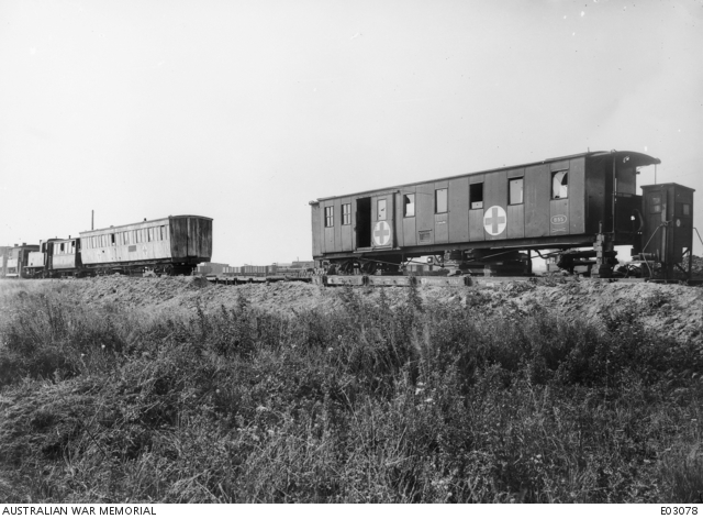 A German Red Cross Train captured in the advance of 9 August 1918 by ...