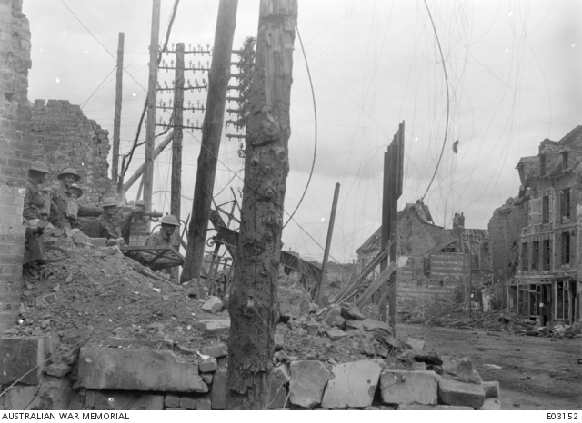 One of the furthest points established by the 54th Battalion in its ...