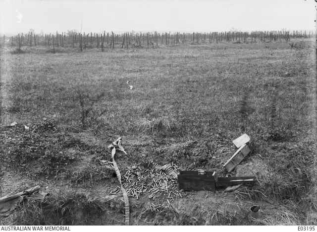 View of Anvil Wood vicinity showing a German machine gun post facing ...