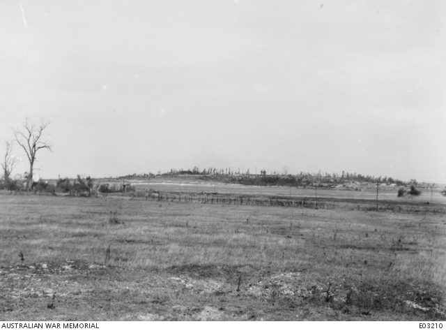 A general view of Mont St Quentin from the south. A corner of Quinconce ...