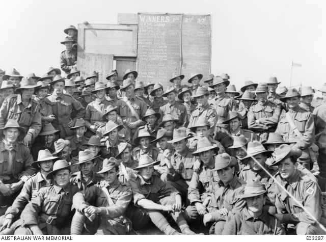 A large group of spectators at the 2nd Australian Divisional Sports ...