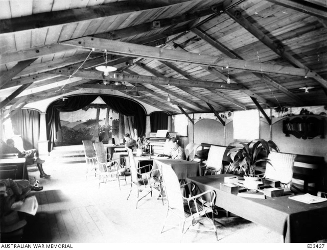A Recreation Hut, fitted up with the assistance of the Australian Red ...