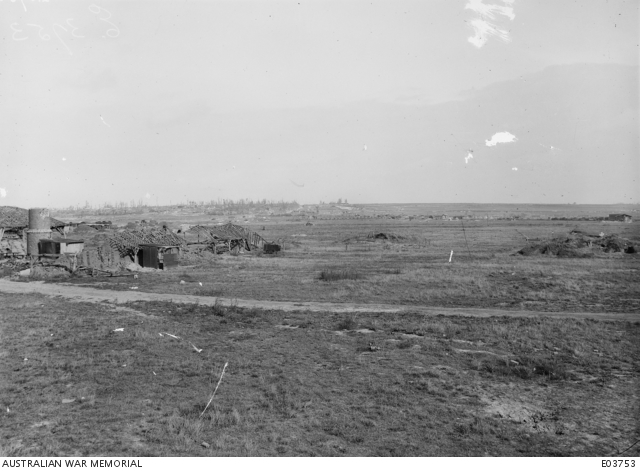 The countryside around Mont St Quentin and Peronne. In the background ...