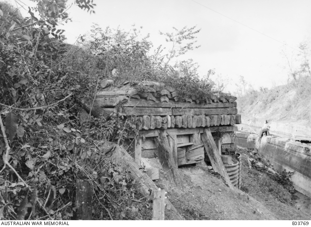 One of the enemy machine gun positions which covered the northern ...