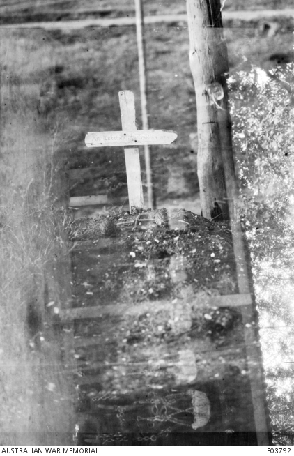 The grave of an unknown Australian soldier - thought to have been ...