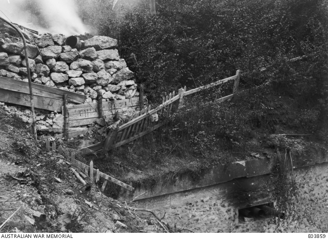 The 6 inch shell hole above the Riqueval entrance to the St Quentin ...