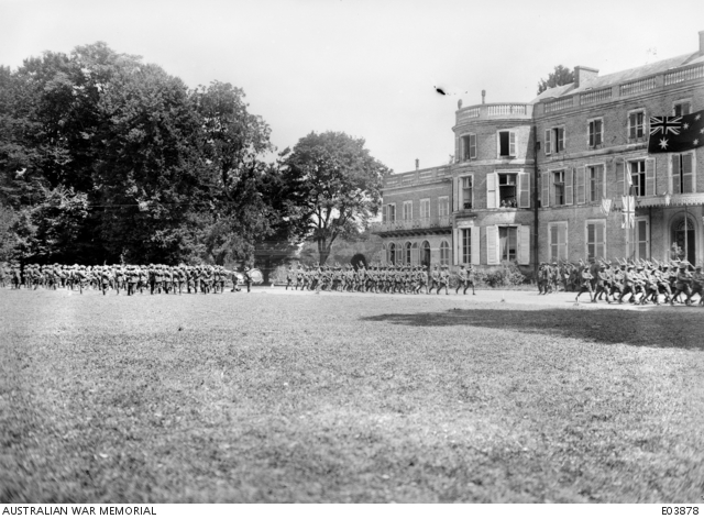 Troops of the 4th Australian Infantry Brigade Marching Past the Corps ...
