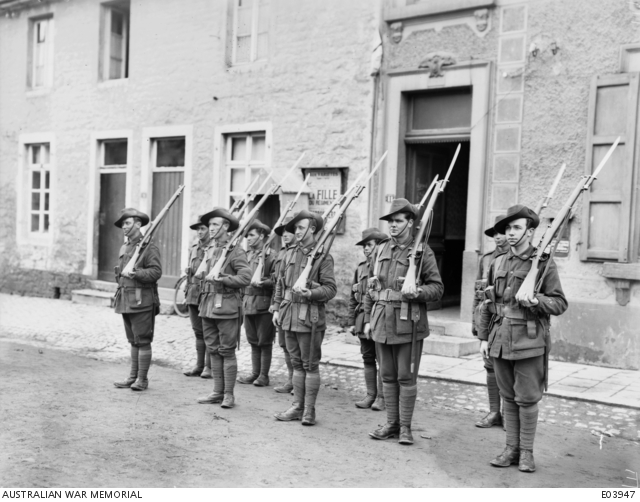Unidentified members of the Headquarters Guard of the 6th Battalion, in ...