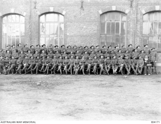 An outdoors group portrait of officers and men of the 3rd Battalion ...