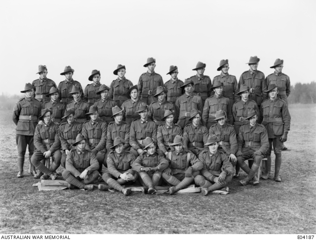 An outdoors group portrait of unidentified NCO's of the 2nd Battalion ...