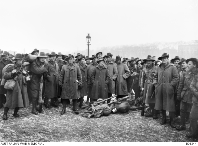 An outdoors informal group portrait of unidentified men of the 2nd ...