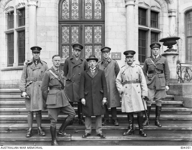 A group portrait of the Prime Minister of Australia William Hughes and ...
