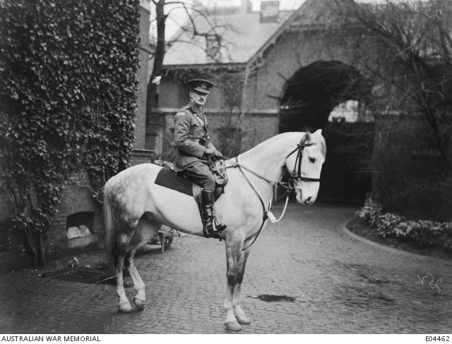 An outdoor portrait of Brigadier-General H G Bennett CB CMG GOC 3rd ...