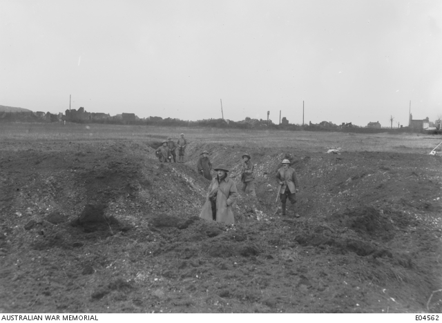 Near Loos, France. 7 February 1918. A trench excavated by the 3rd ...