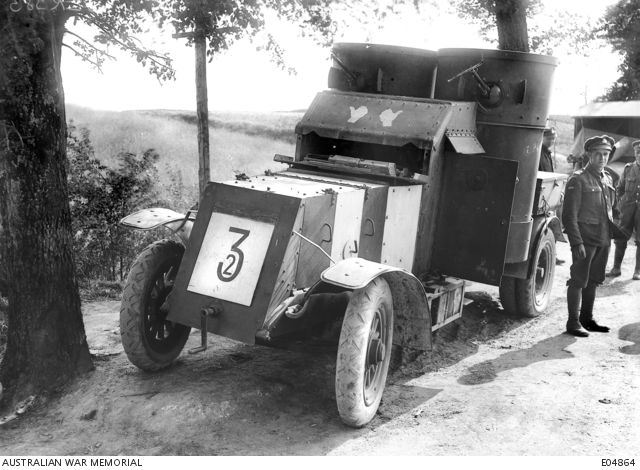 A new type of Austin armoured motor car. The car is armed with two ...