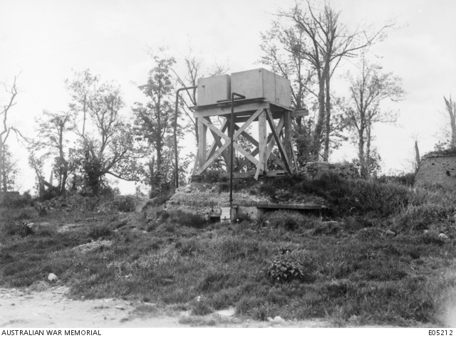 A water point built upon a ferro-concrete machine gun post situated ...