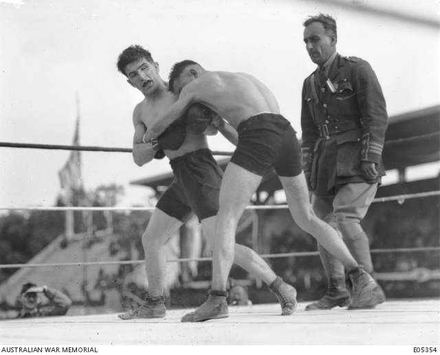 Australian boxer 6261 Private Albert (Digger) Evans, Australian Army ...