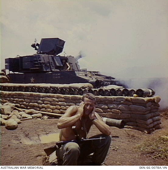 South Vietnam. 1966. Australian soldier of Liaison team with US 155 ...