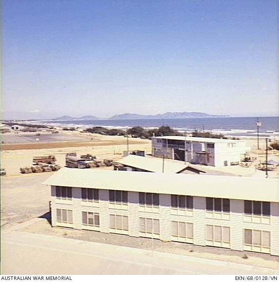 Vung Tau, South Vietnam. Exterior view of the Peter Badcoe Club at the ...