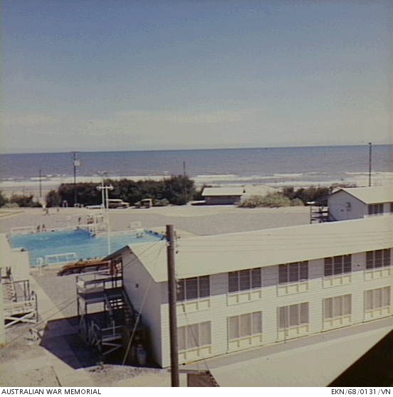 Vung Tau, South Vietnam. Exterior view of the Peter Badcoe Club, and ...