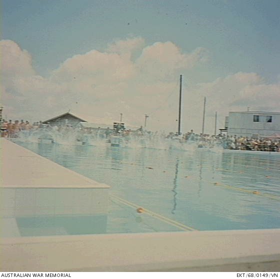 Vung Tau, South Vietnam. 25 August 1968. A crowd at the opening of the ...