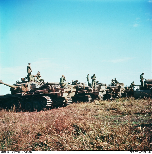 Binh Tuy Province, South Vietnam. February 1970. Centurion tanks of A ...