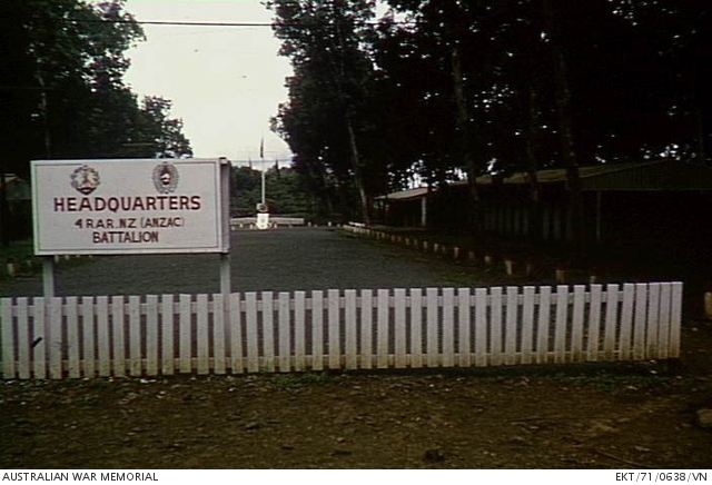 Nui Dat, South Vietnam. 1971. A sign at 1st Australian Task Force (1ATF ...