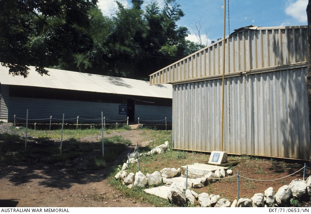 Nui Dat, South Vietnam. 1971. Exterior view of Headquarters Special Air ...