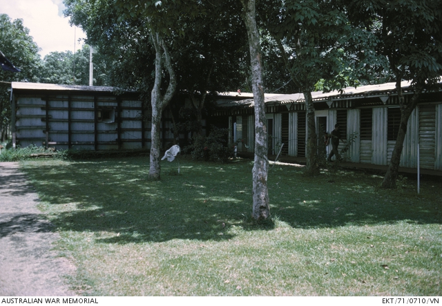 Nui Dat, South Vietnam. 1971. Exterior view of the Command Post (CP) at ...