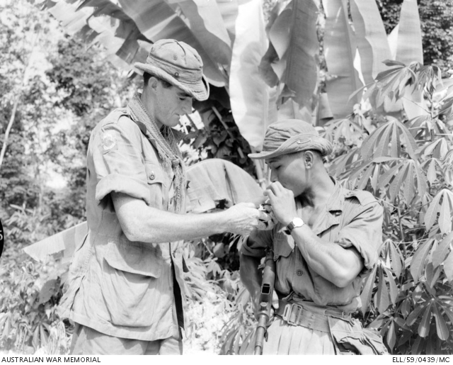 Private Ted Kinch (left), aged 27, of Springwood, NSW, 3rd Battalion ...
