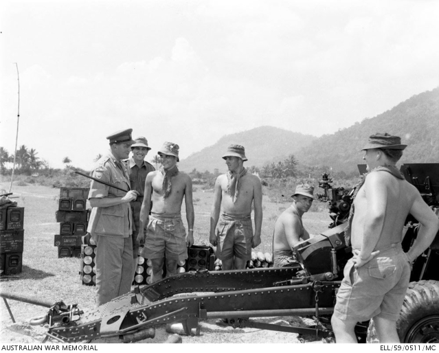 Brigadier (Brig) H J Mogg (left), Commander, 28th British Commonwealth ...