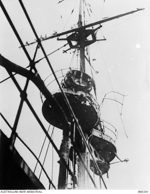 The main mast of the German raider Emden after she was destroyed by ...