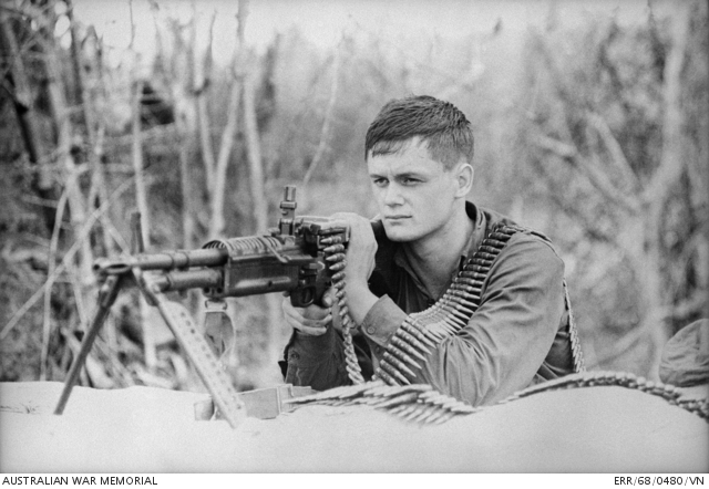 Bien Hoa Province, South Vietnam. 1968-05. Machine gunner Private ...