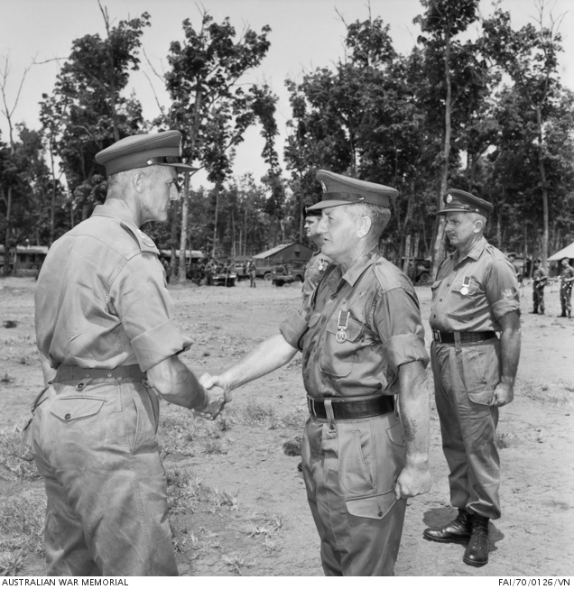 Nui Dat, South Vietnam. March 1970. Warrant Officer Class 2 (WO2) Colin ...