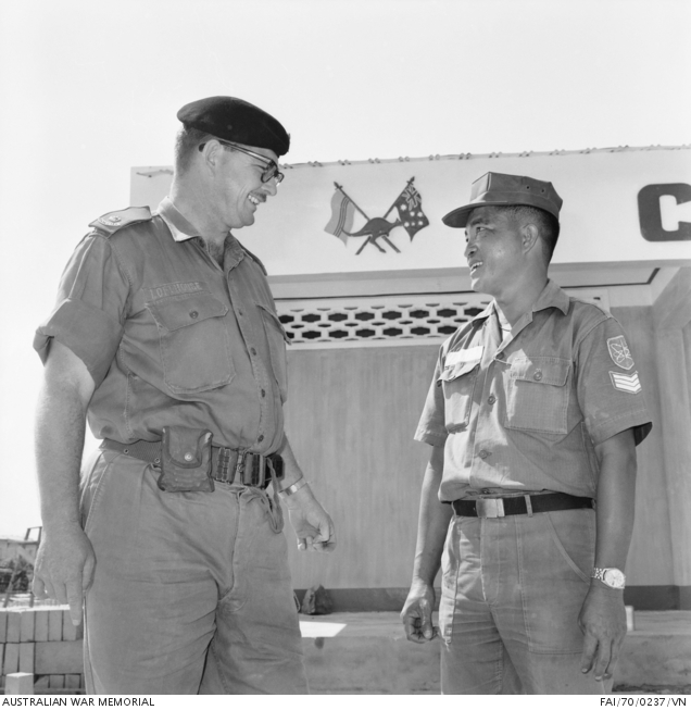 Vung Tau, South Vietnam. April 1970. Major Jeffrey Lofthouse of Lyons ...