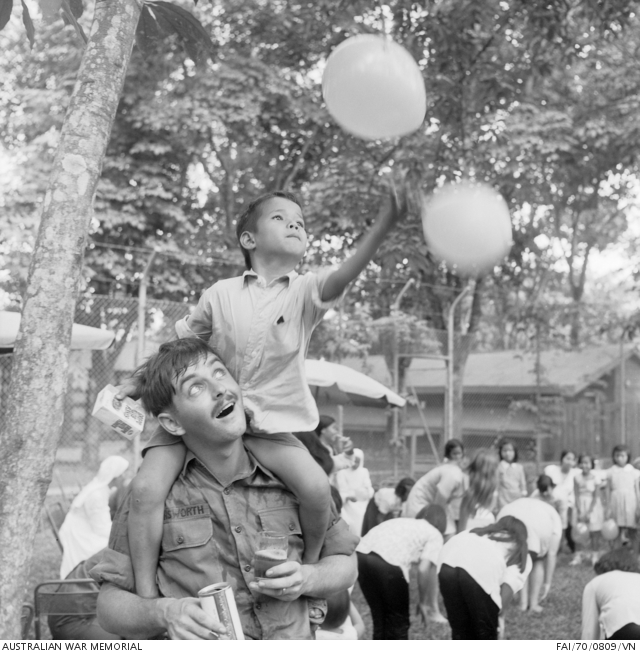 Nui Dat, South Vietnam. November 1970. It was party day at the 1st ...